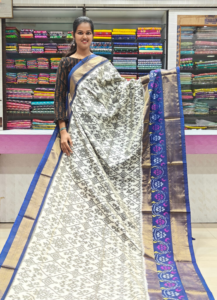 Pochampally Ikat Special Kaddi Border Sarees